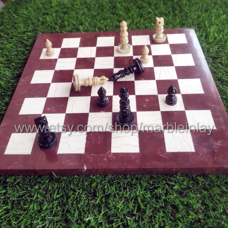 Marble Chess Set for Adult Stone Chess Set With Marble Board - Etsy