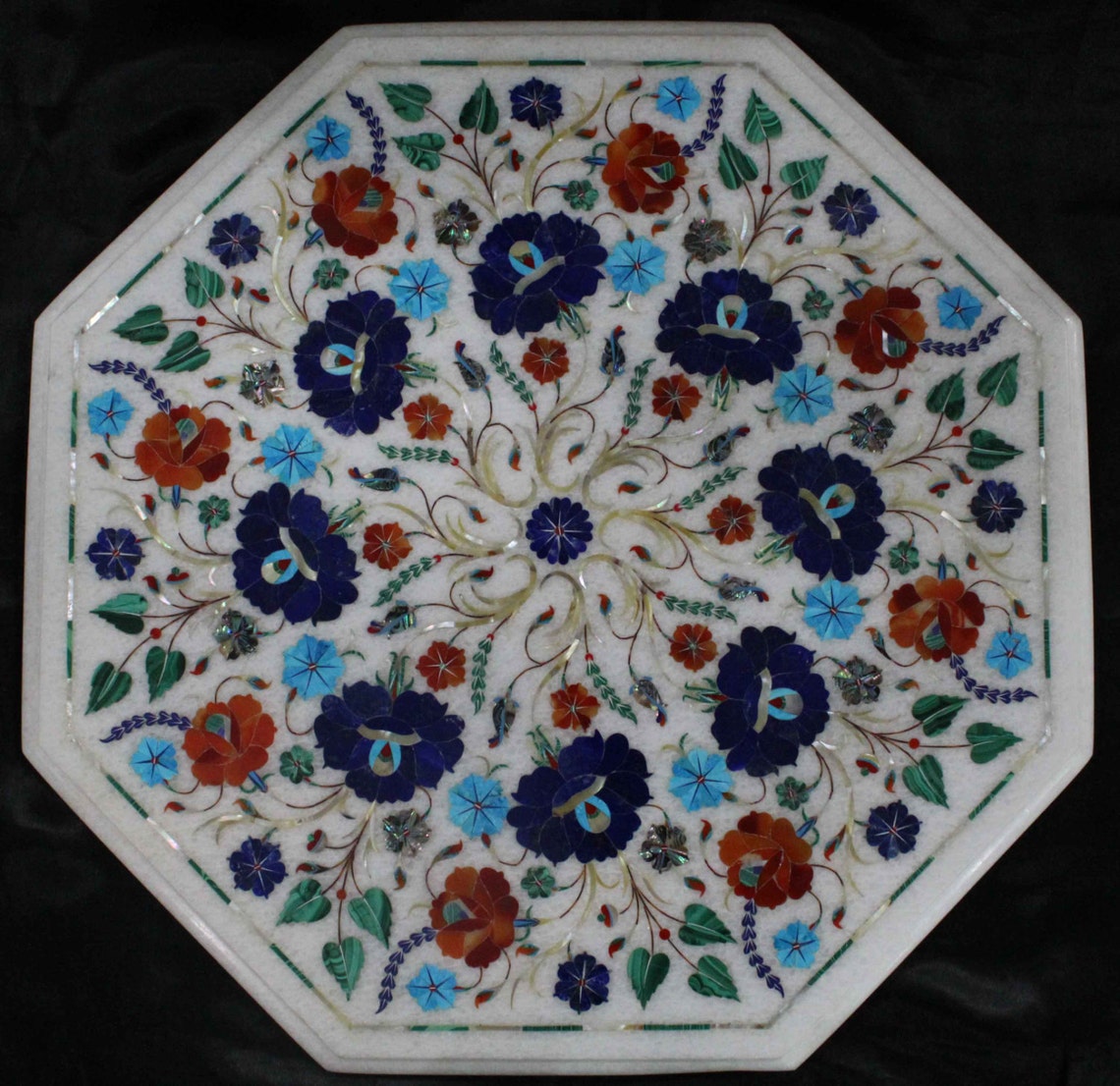 Marble Table Stone Inlay Coffee Table / Hand Made Inlaid - Etsy