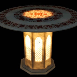 White Marble Coffee Table Handmade Inlay Art - Etsy
