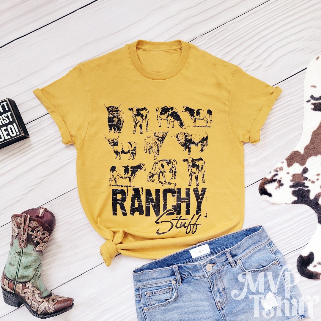 Ranchy Stuff Shirt, Farm Animal Shirt, Country Music Shirt, Country Tee ...