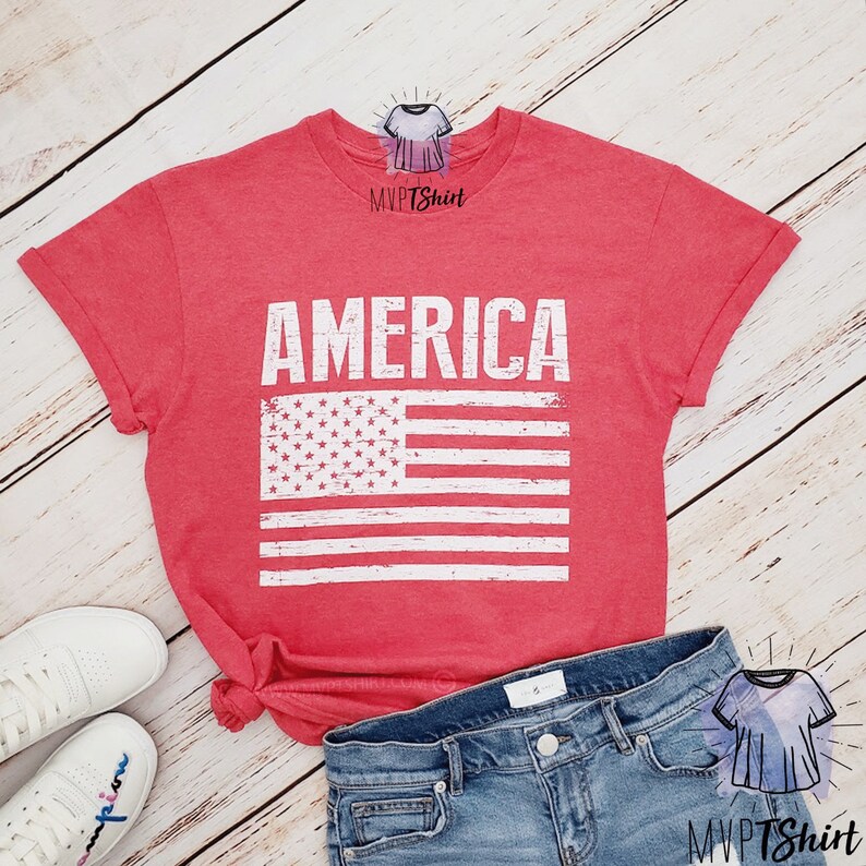 American Flag Shirt Independence Tshirt Flag Shirt Fourth | Etsy