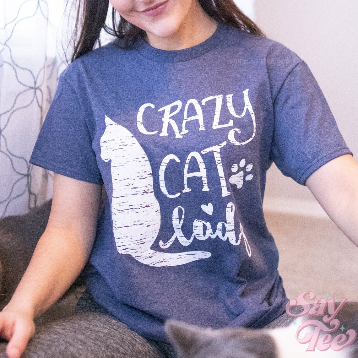 Crazy Cat Lady Shirt Cat Lady Shirt Cat Tee Shirts Cat | Etsy