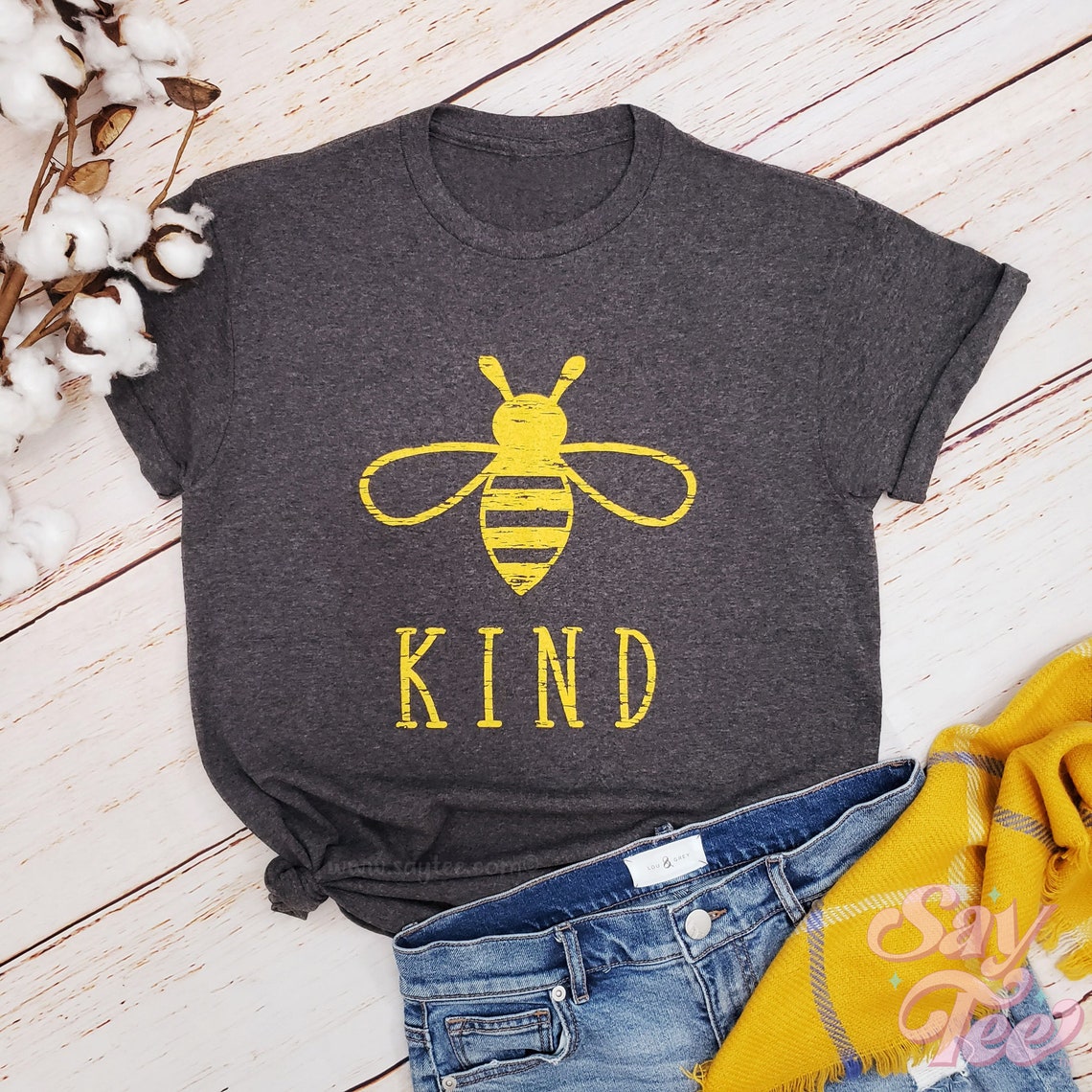 Bee Kind Shirt Shirts With Sayings Be Kind Shirt Bee Lover | Etsy