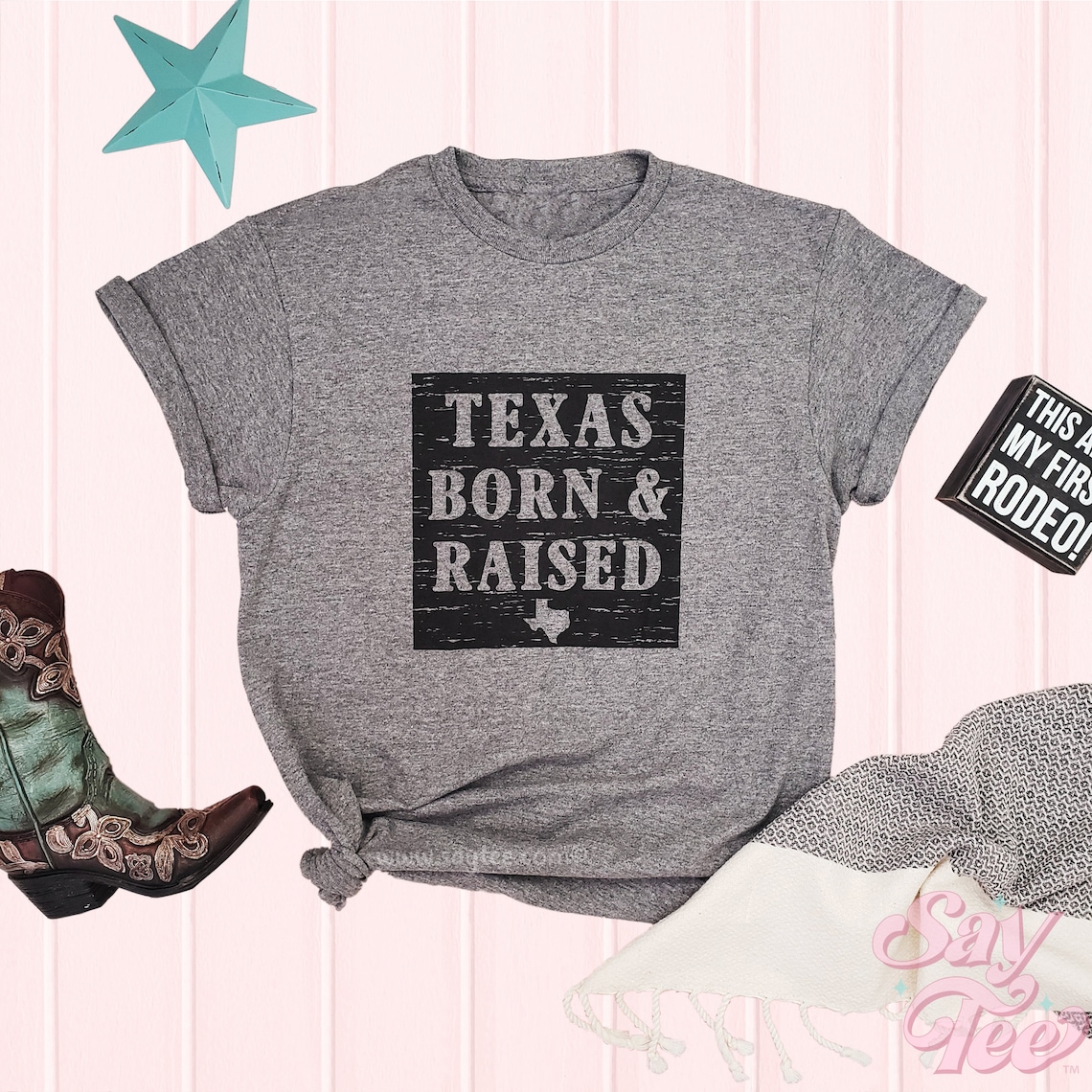 Texas Born and Raised Shirt Southern sayings Texas shirt | Etsy