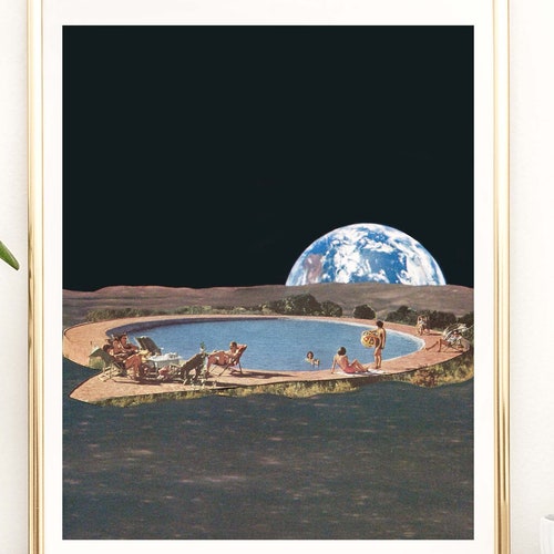 Retro Print Retro Poster Swimming Pool Print Summer Art | Etsy