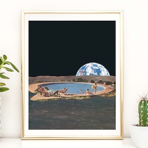 Retro Print, Retro Poster, Swimming Pool Print, Summer Art, Summer ...