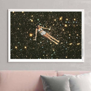 Oversized Wall Art, Swimming in the Universe, Stars Print, Large Prints ...