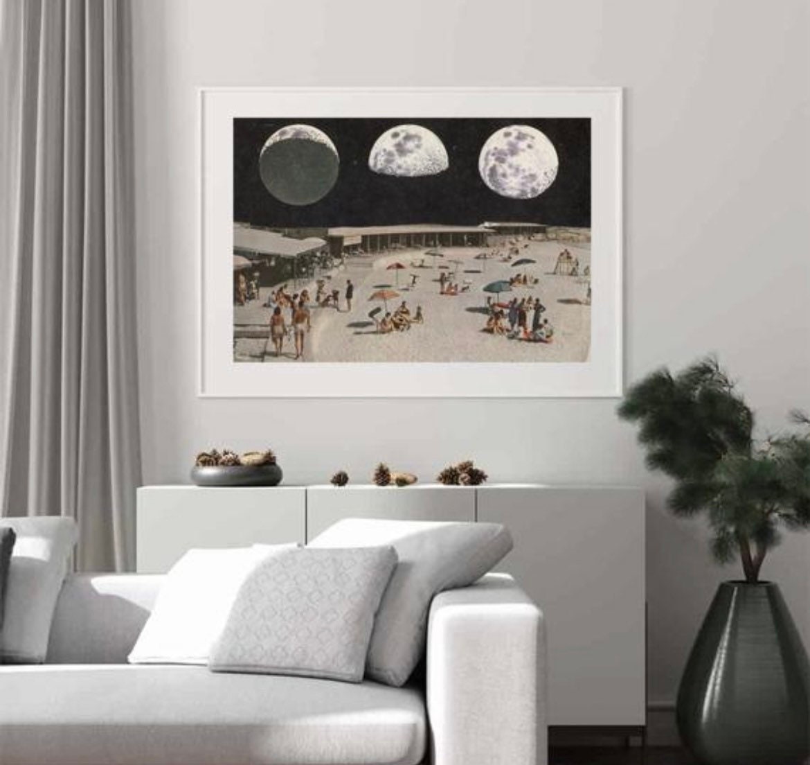 Full Moon Extra Large Print Moon Phases Beach Poster - Etsy UK