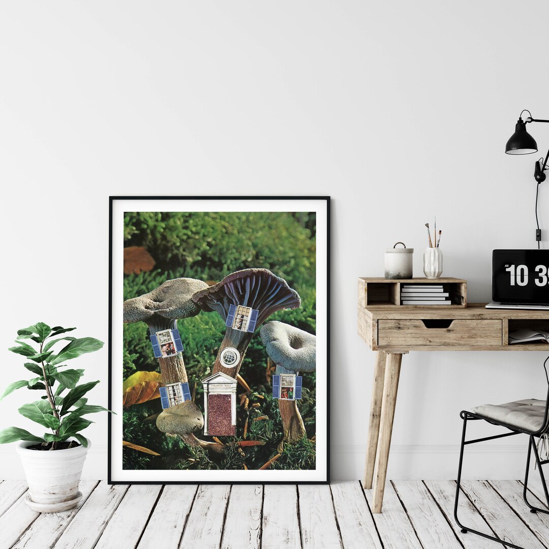 Mushrooms Print, Extra Large Poster, Vintage Fungi Poster ,art ...