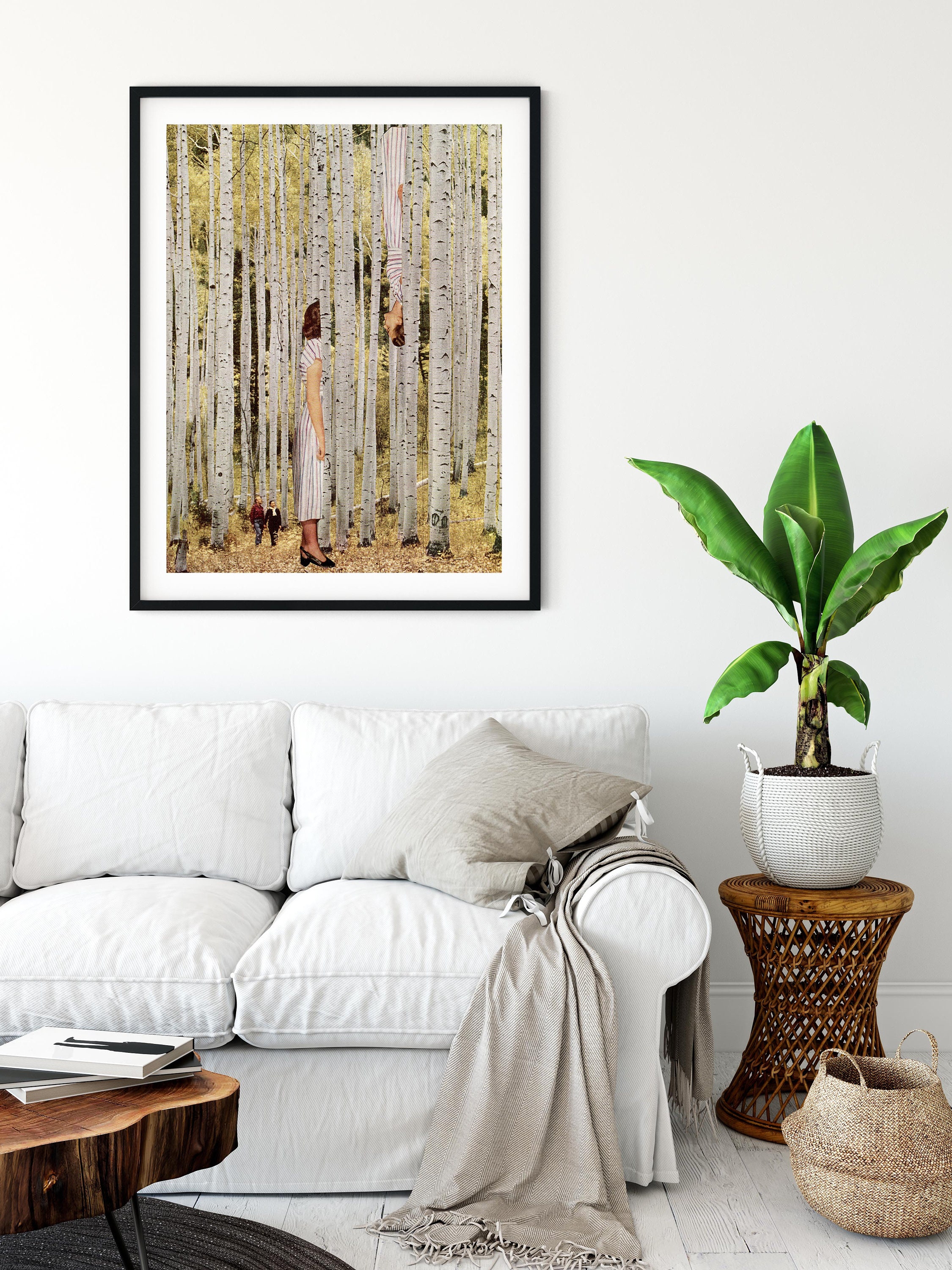 Yellow Print Trees Print Large Print Large Wall Art Extra - Etsy