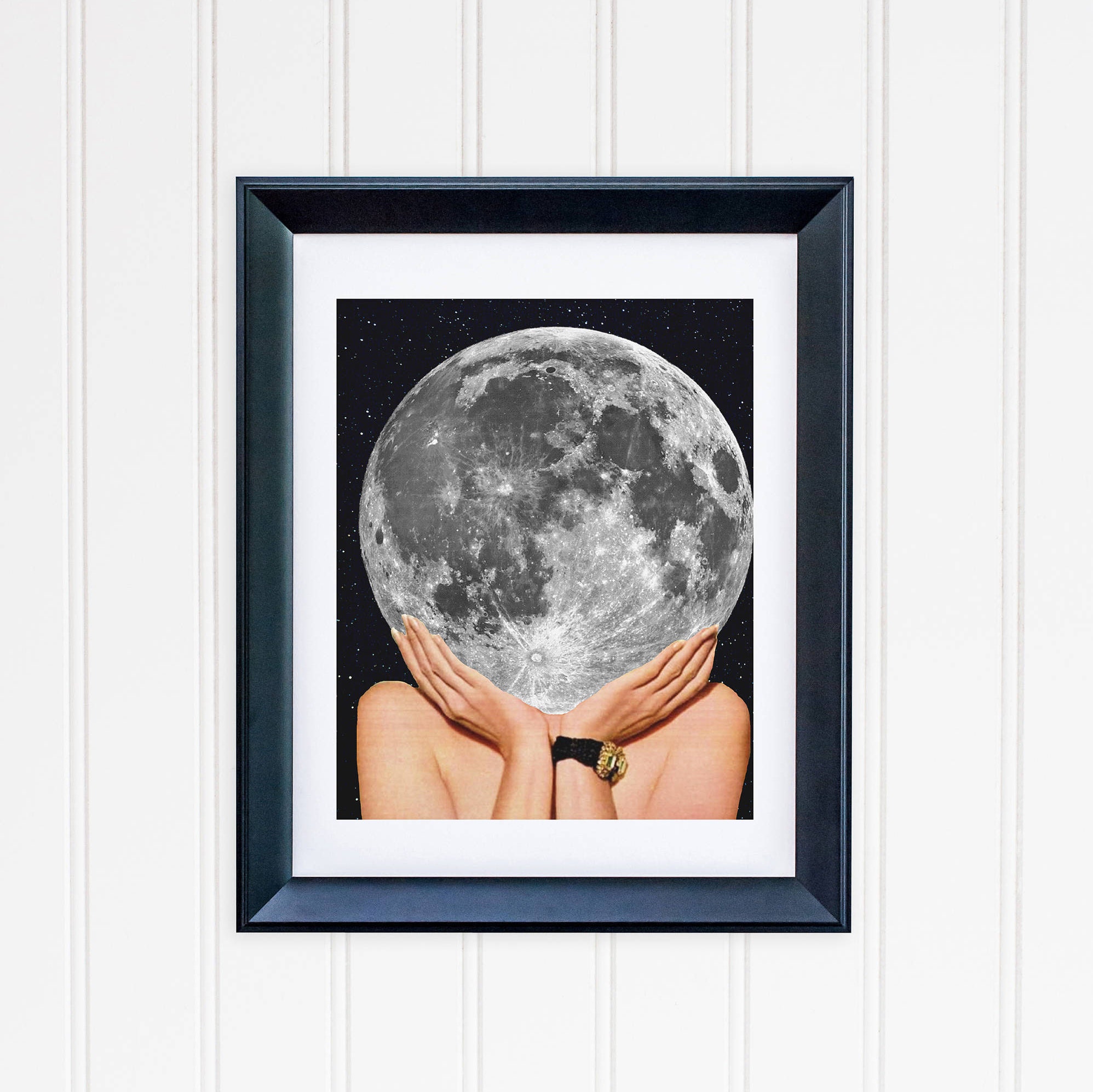 Moon Art Print - La Luna Art Poster - La Luna Print, Moon Poster, La ...