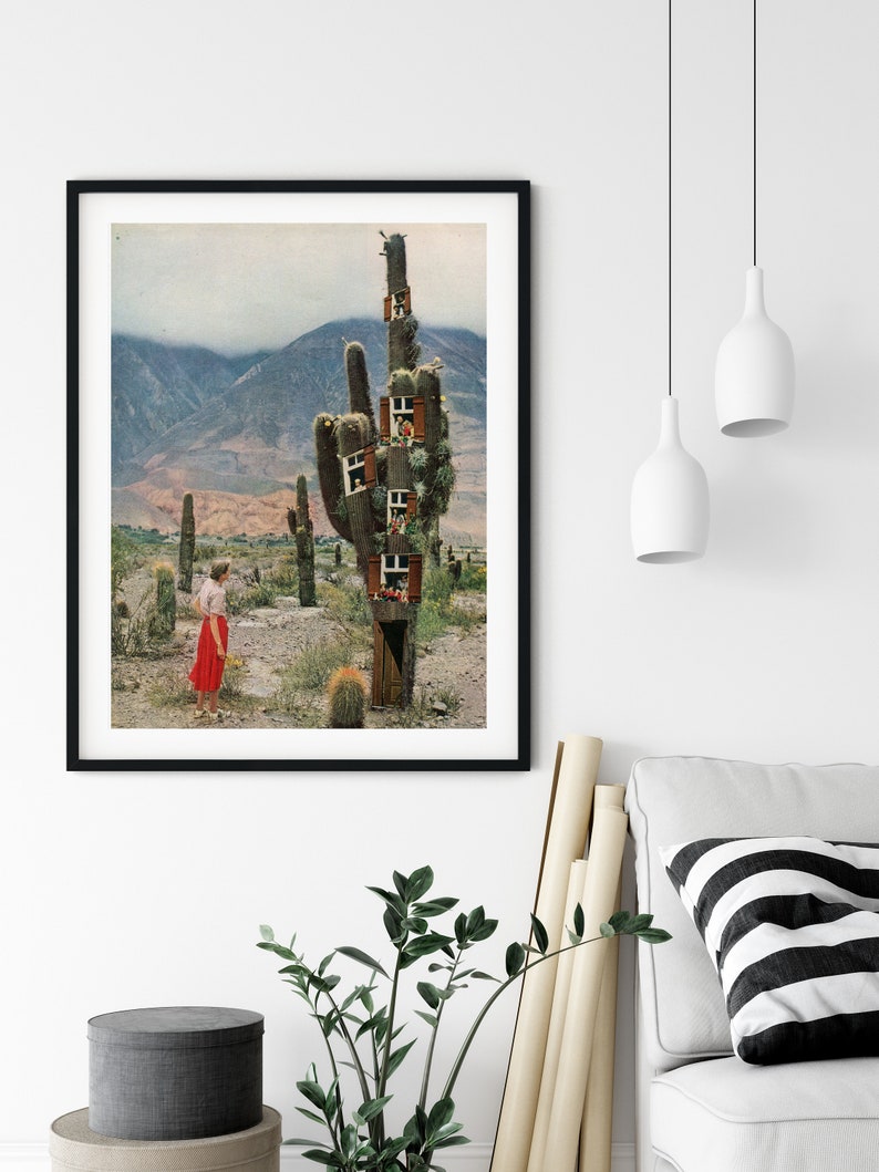 Large Wall Art, Oversize Print, Cactus Print, Botanical Art, Gift for ...