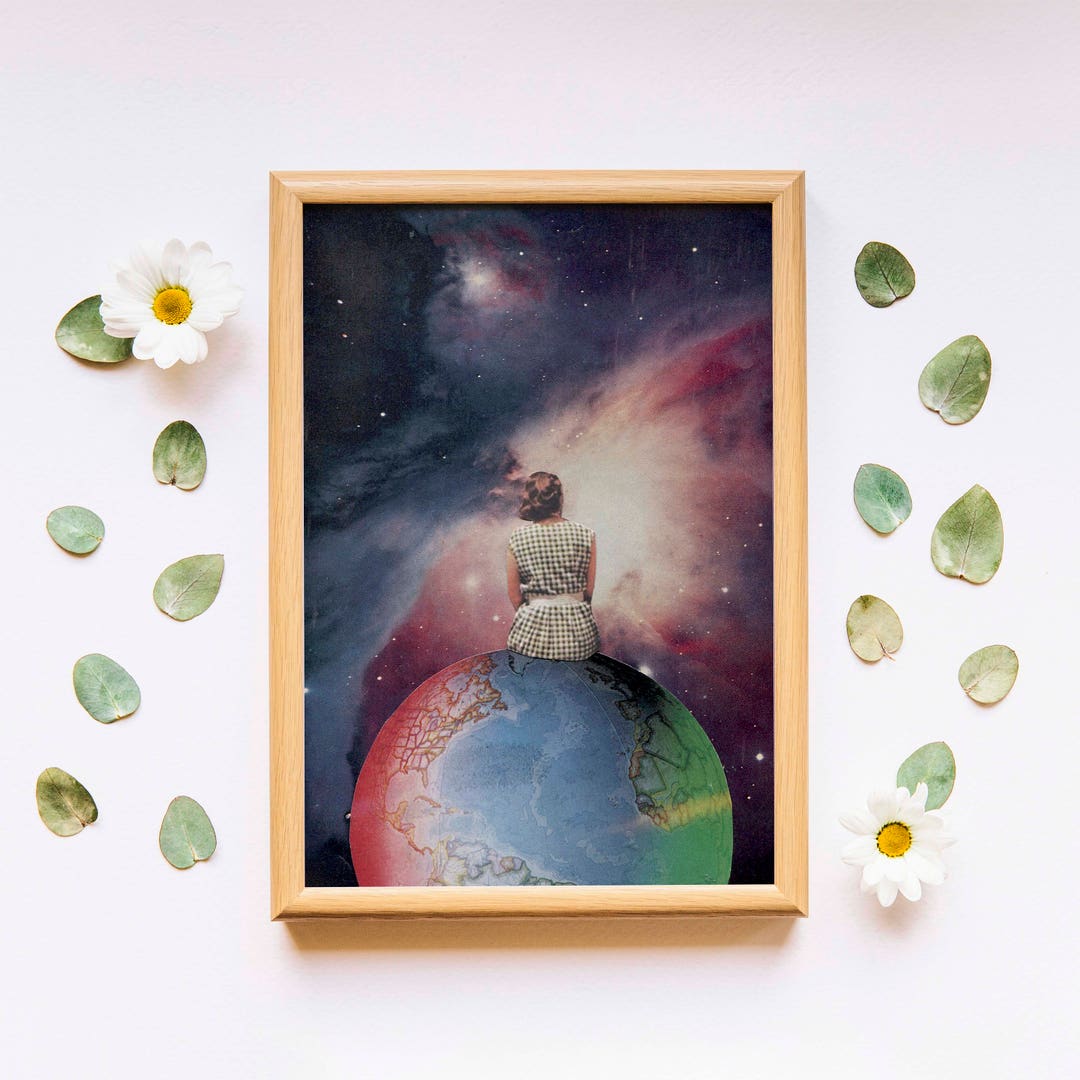 Universe Poster, Space Wall Art, Nebula, Earth Print, Feminist Art ...