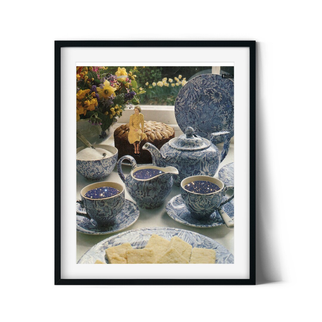 Tea Cups, Tea Print, Tea Sign, Tea Wall Art, Tea Art Print, Kitchen ...