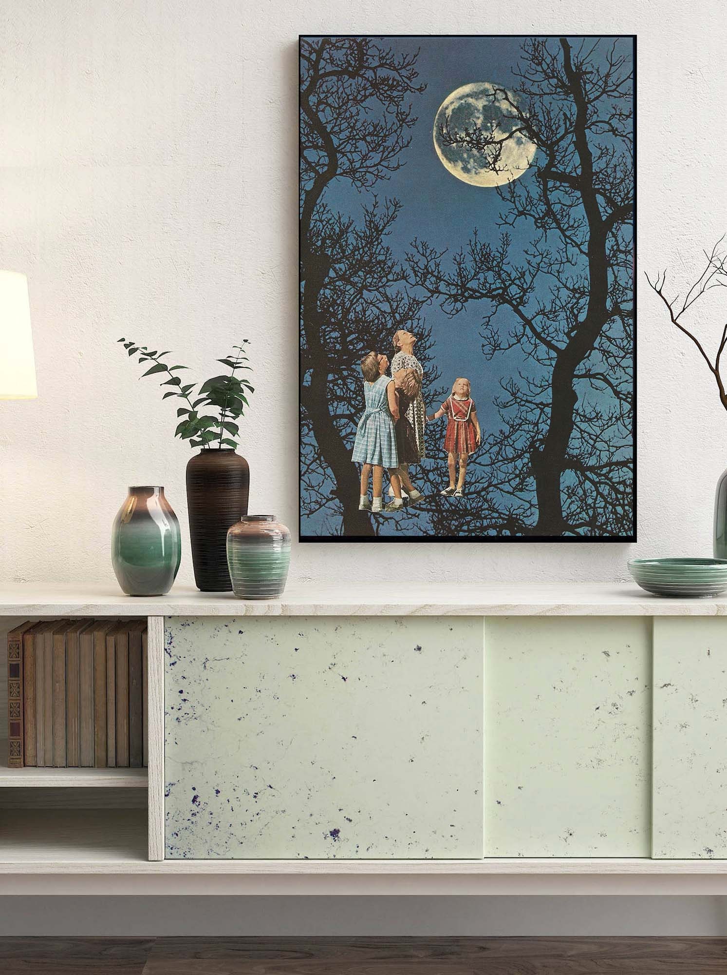 Moon Print Full Moon Poster Large Print Large Wall Art - Etsy UK
