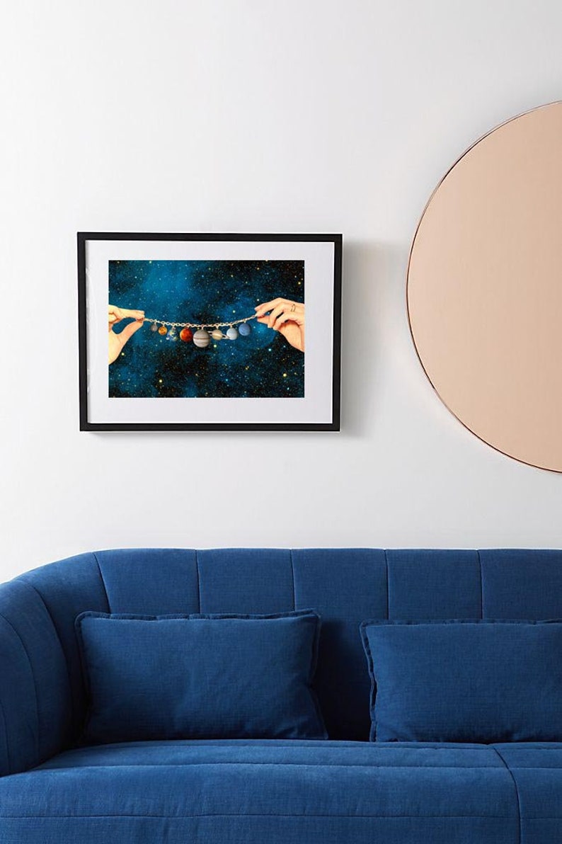 Solar System Print Poster Art Planet Poster Surreal Art - Etsy