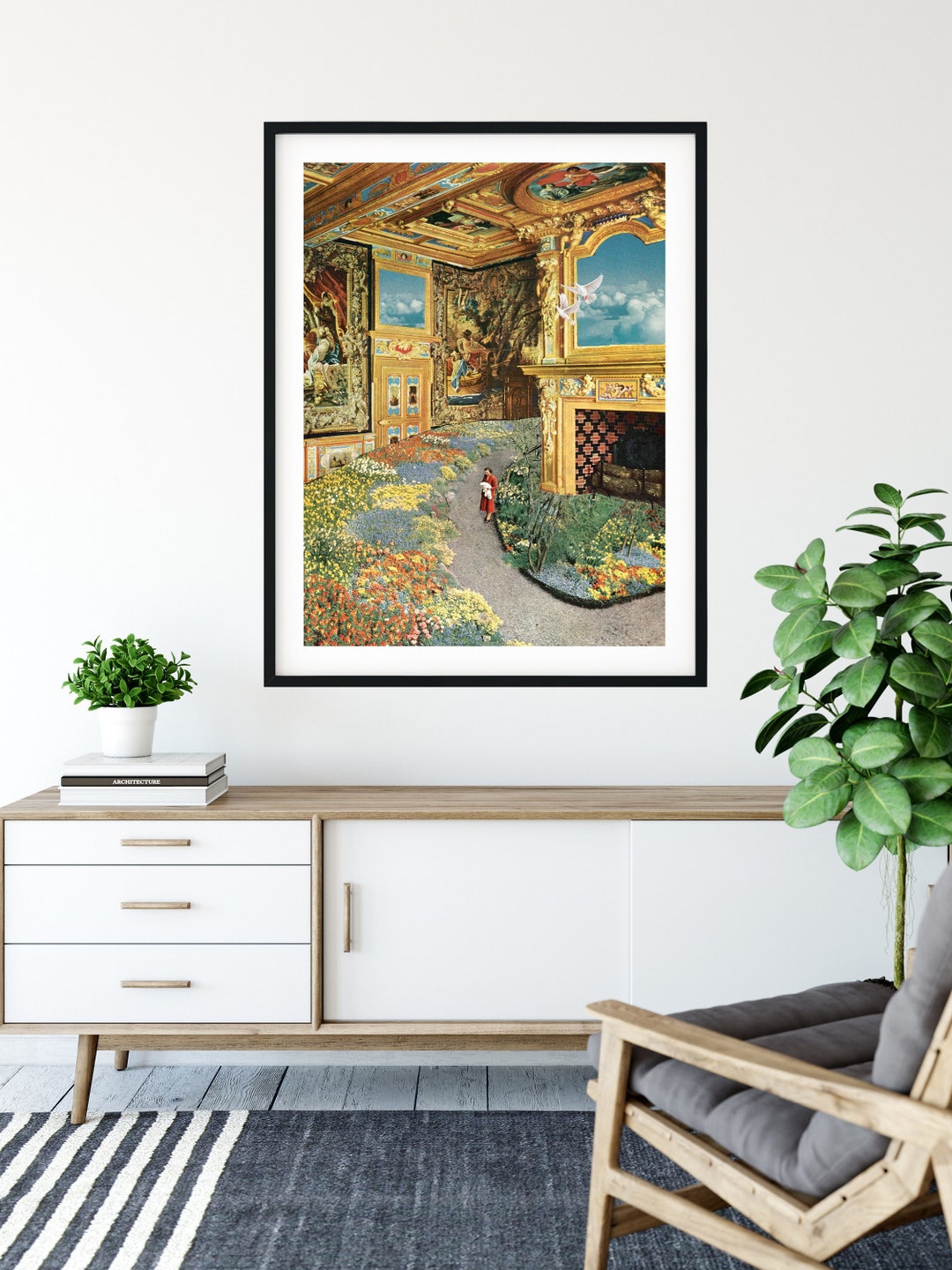 Large Wall Art Print, Inside Outside Art, Architecture Print, Modern ...