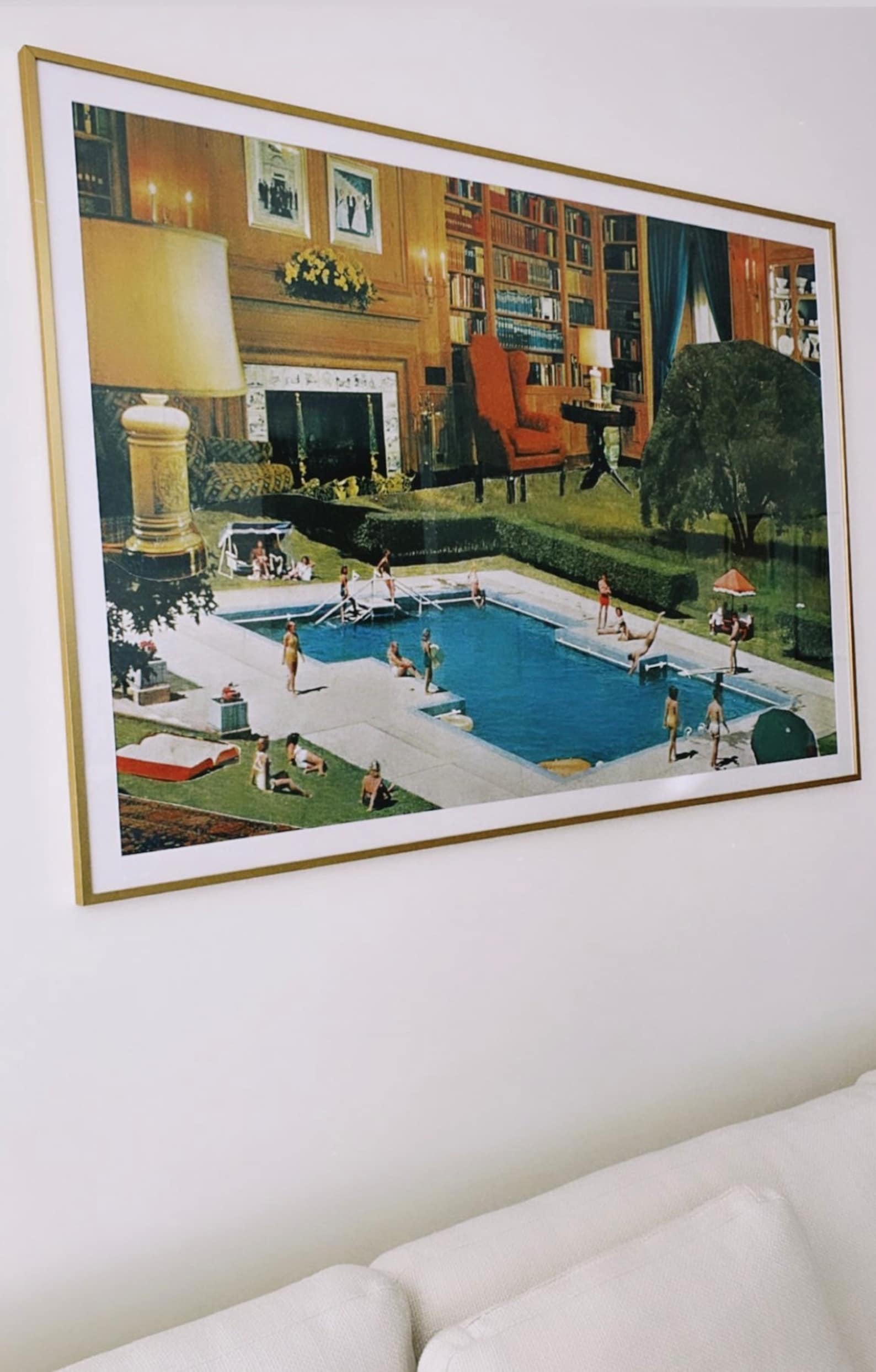 Swimming Pool Poster, Unique Modern Art, Interior Design, Tropical ...