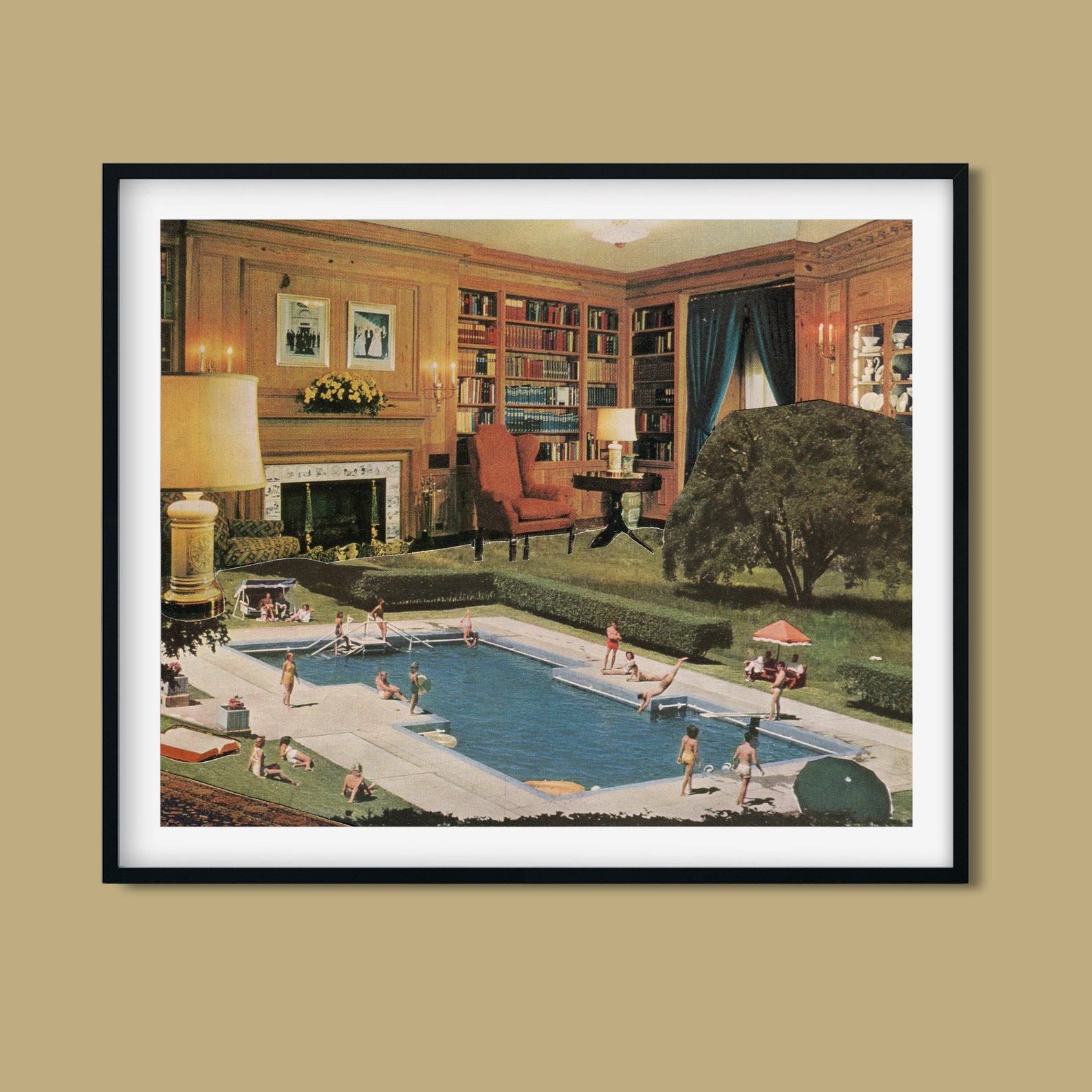 Swimming Pool Poster Unique Modern Art Interior Design - Etsy
