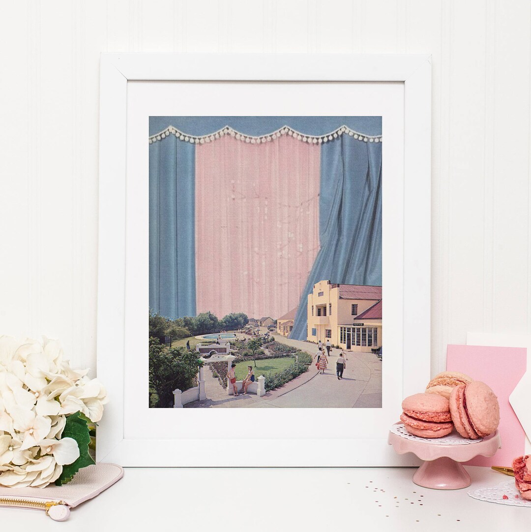 Pastel Print Pink and Blue Print Rose Quartz Poster Wall - Etsy UK