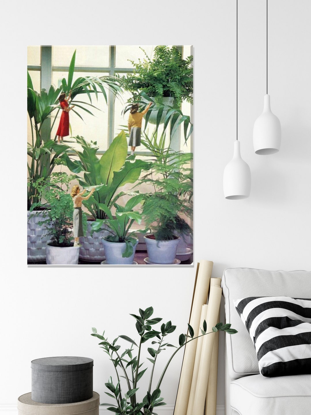 Indoor Plants Canvas Art, Plants Illustration, Fairy House Art ...