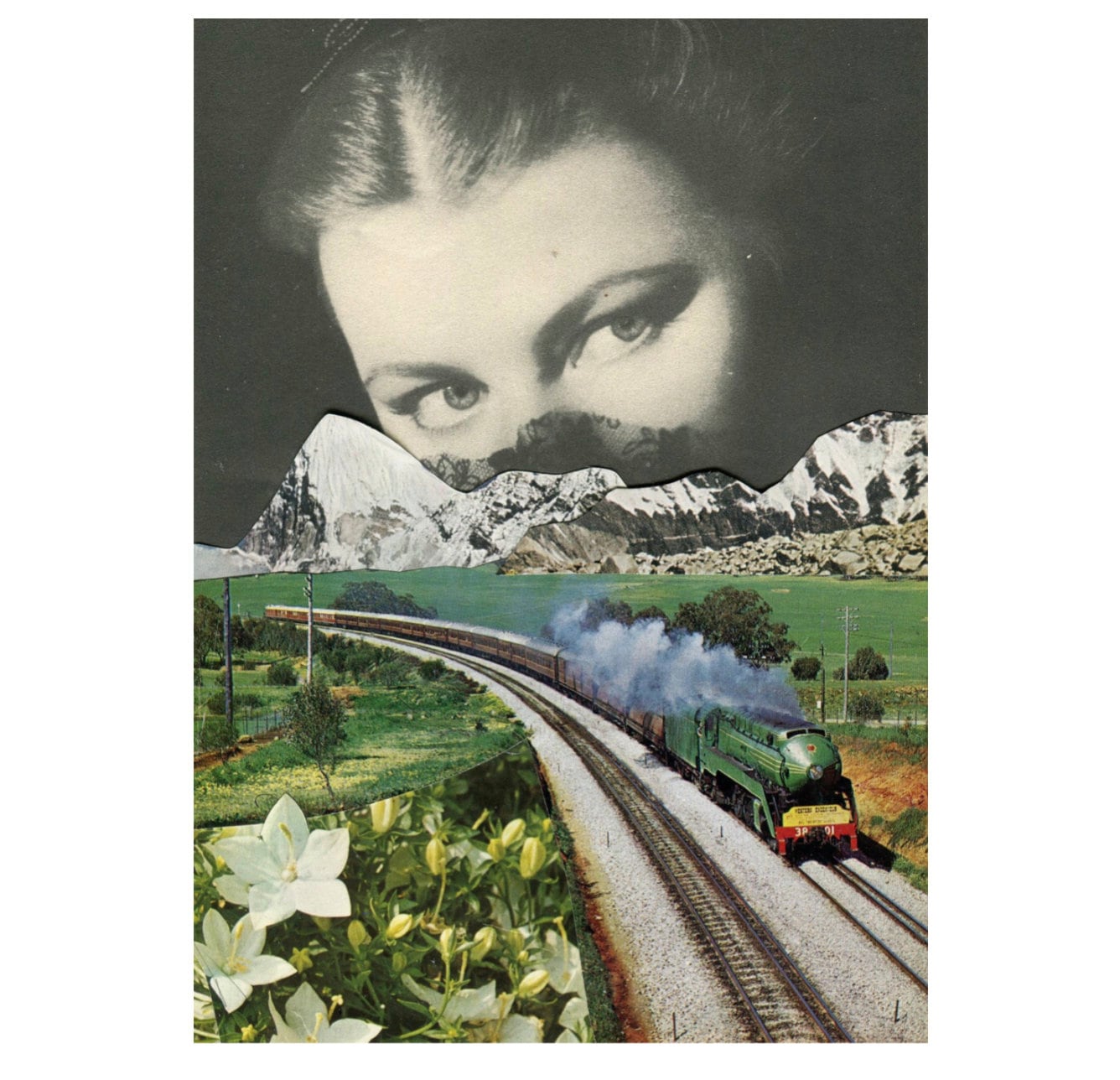 Original Train Adventure Collage - Etsy
