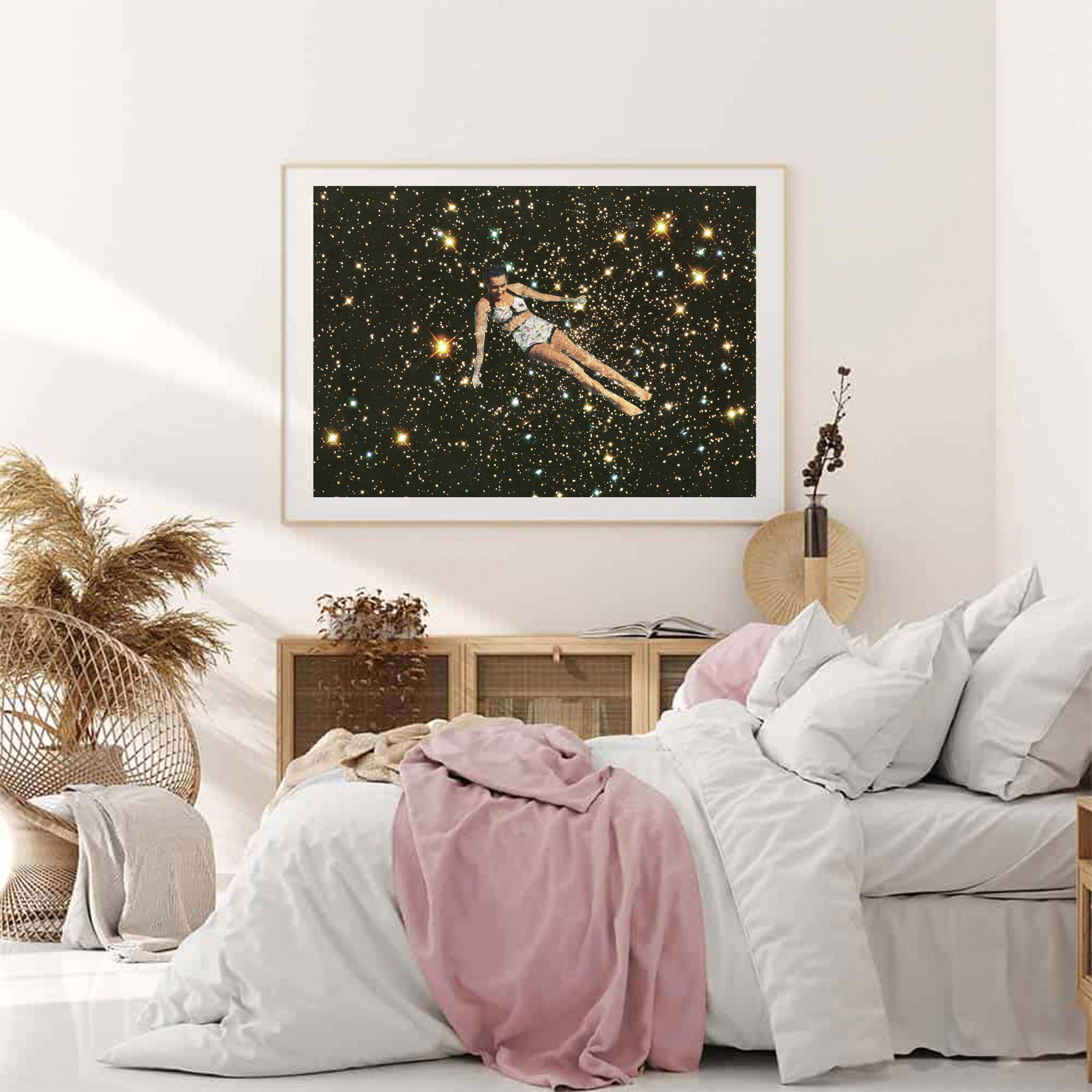 Oversized Wall Art, Swimming in the Universe, Stars Print, Large Prints ...