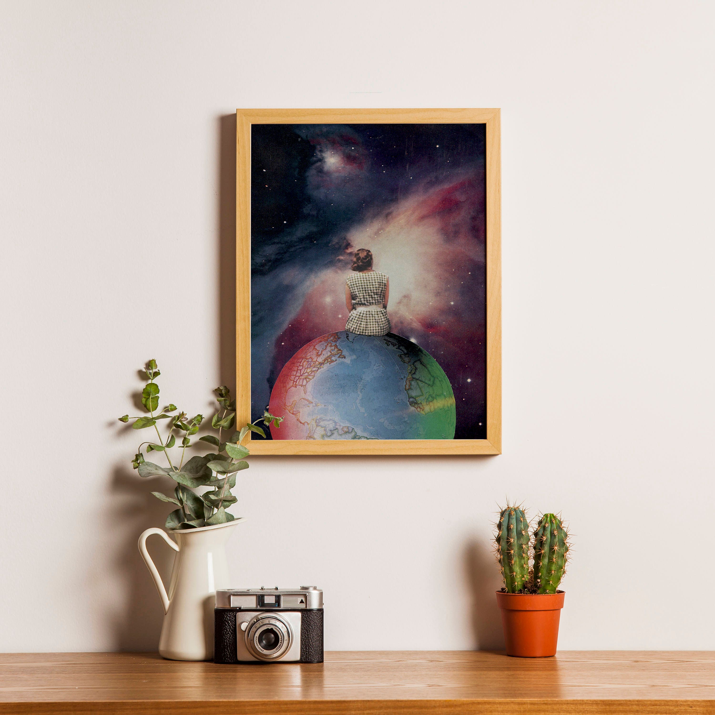 Universe Poster Space Wall Art Nebula Earth Print Feminist - Etsy UK