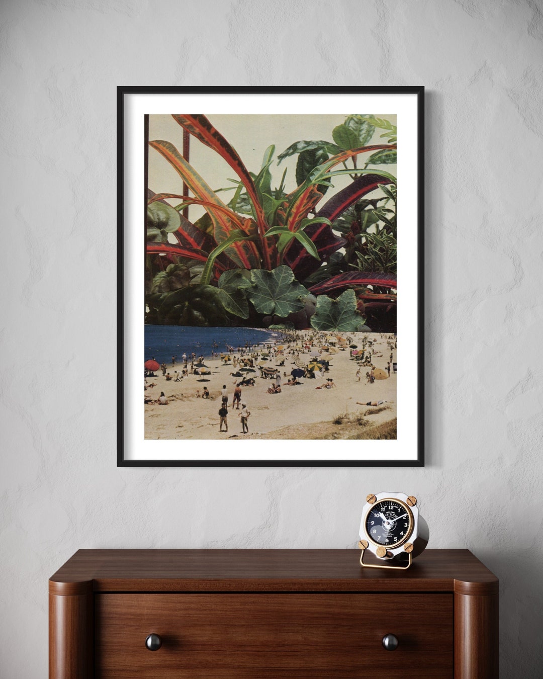 Beach Print, Large Beach Art, Sea Print, Summer Wall Art, Plants ...