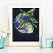 Large Moon Print Full Moon Print White on Black - Etsy