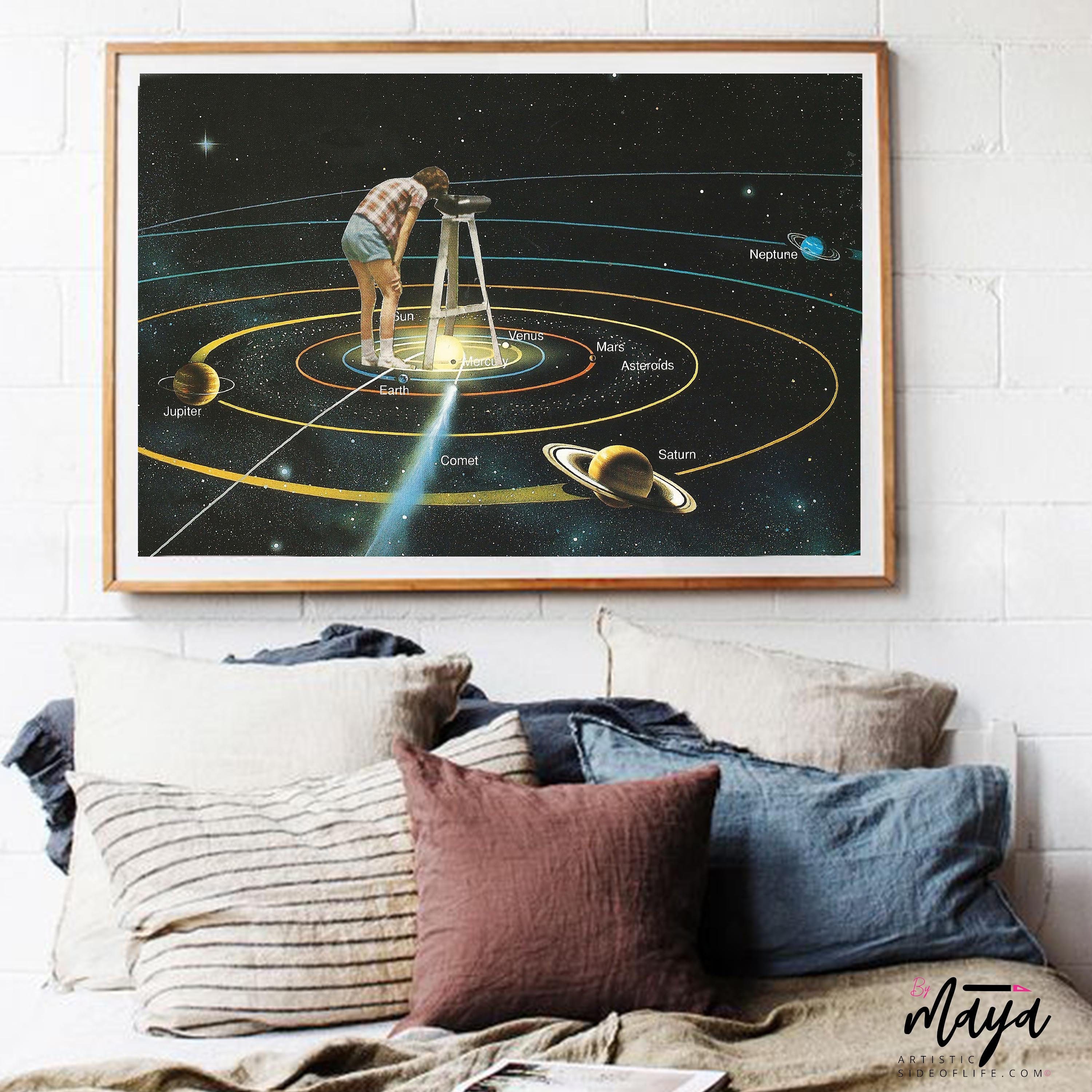 Solar System Print Solar System Poster Solar System Art | Etsy