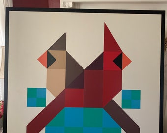 Cardinal Barn Quilts | Etsy