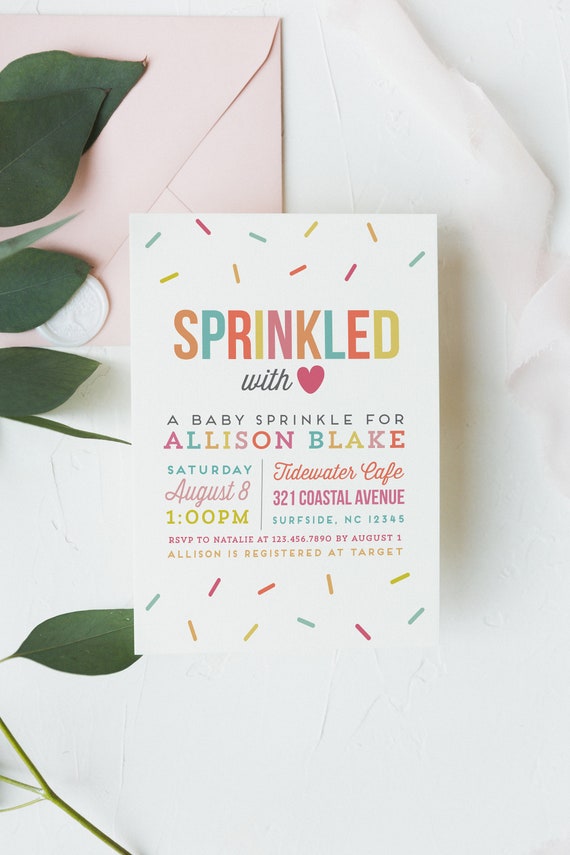 Baby Sprinkle Invitation, Baby Shower Invitation, Sprinkled With Love ...