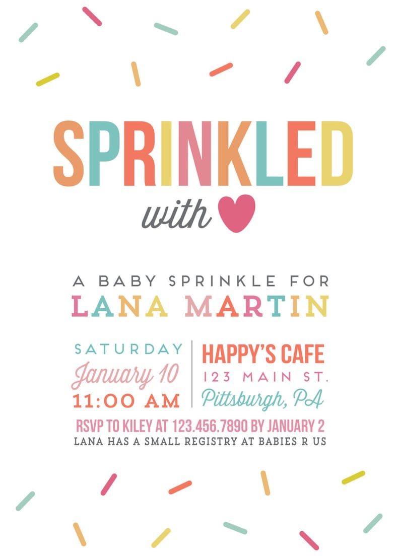 Baby Sprinkle Invitation Printable Baby Sprinkle Invite Ice - Etsy