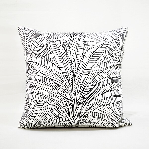 Palm Leaf Pillow - Etsy