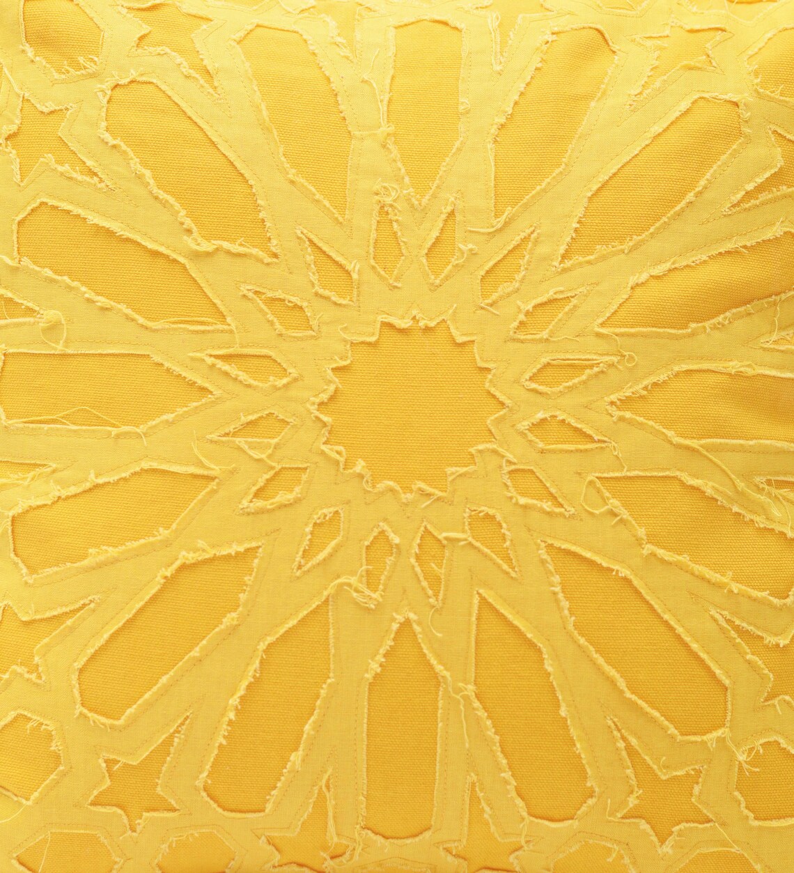 Yellow Pillow Cover With Islamic Geometrical Pattern | Etsy