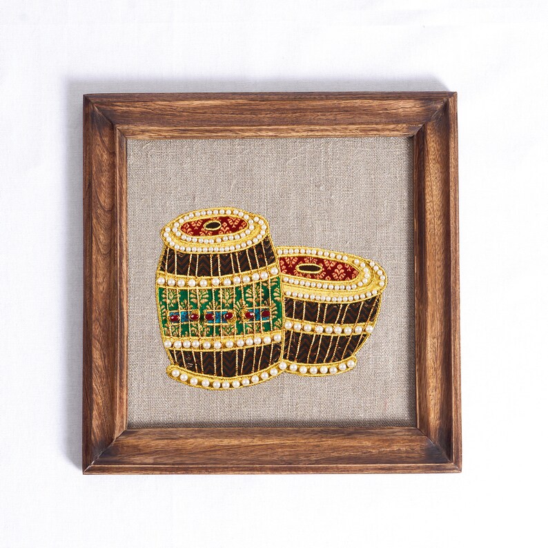 TABLA Musical Instrument Wall Art, Embroidery and Applique in Hoop OR ...