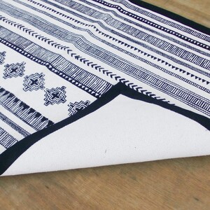 Aztec Cotton Rug Black and White Geometrical Navajo Print - Etsy Canada