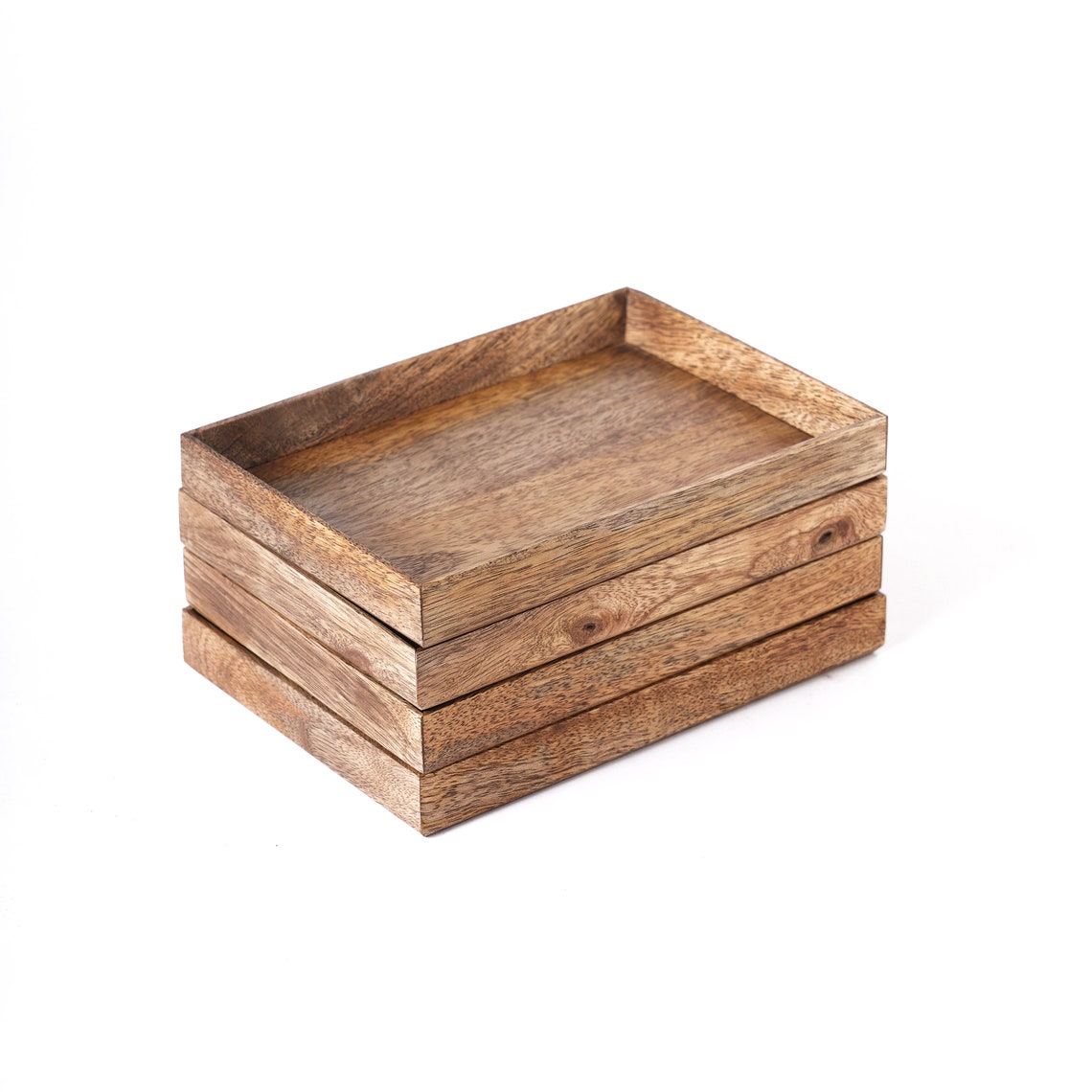 Wooden Tray Small Tray Rustic Mango Wood Serving Tray - Etsy