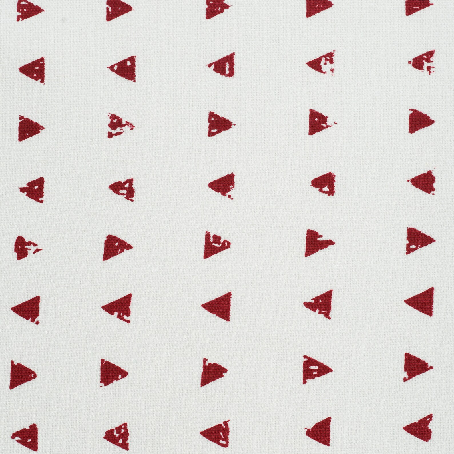 Red and White Printed Fabric Triangle Pattern 100% Cotton - Etsy