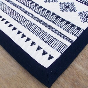 Aztec Cotton Rug Black and White Geometrical Navajo Print - Etsy Canada
