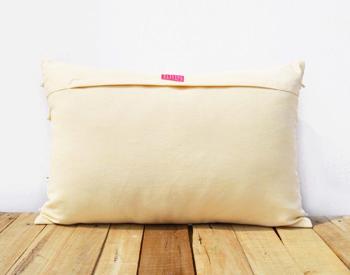 Cream colour pillow cover embroidered moroccan pillow | Etsy