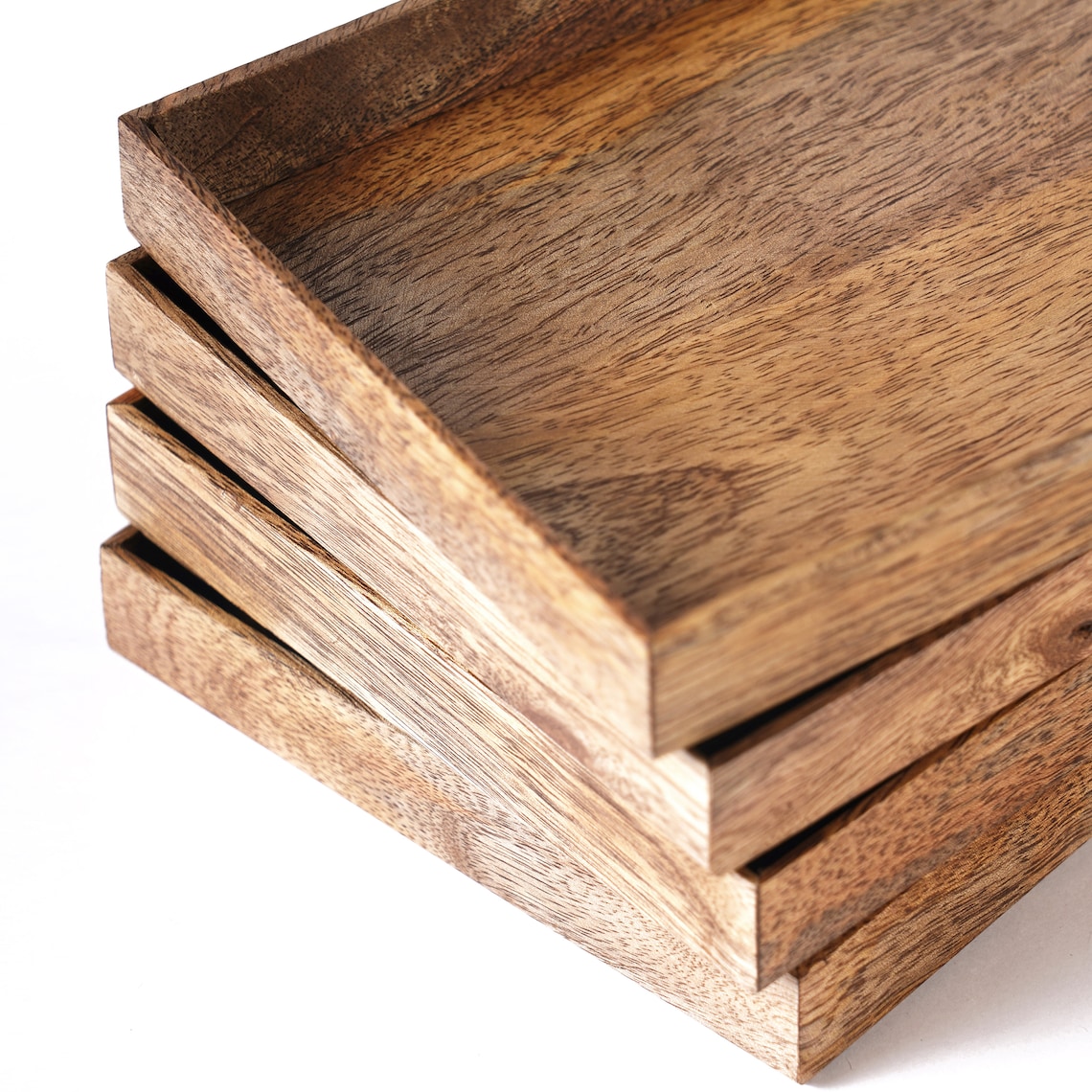 Wooden Tray Small Tray Rustic Mango Wood Serving Tray - Etsy