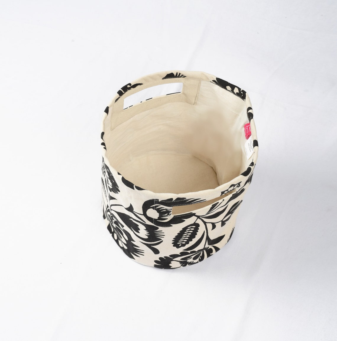 SMALL Storage Basket Cotton Canvas Fabric Floral Print - Etsy