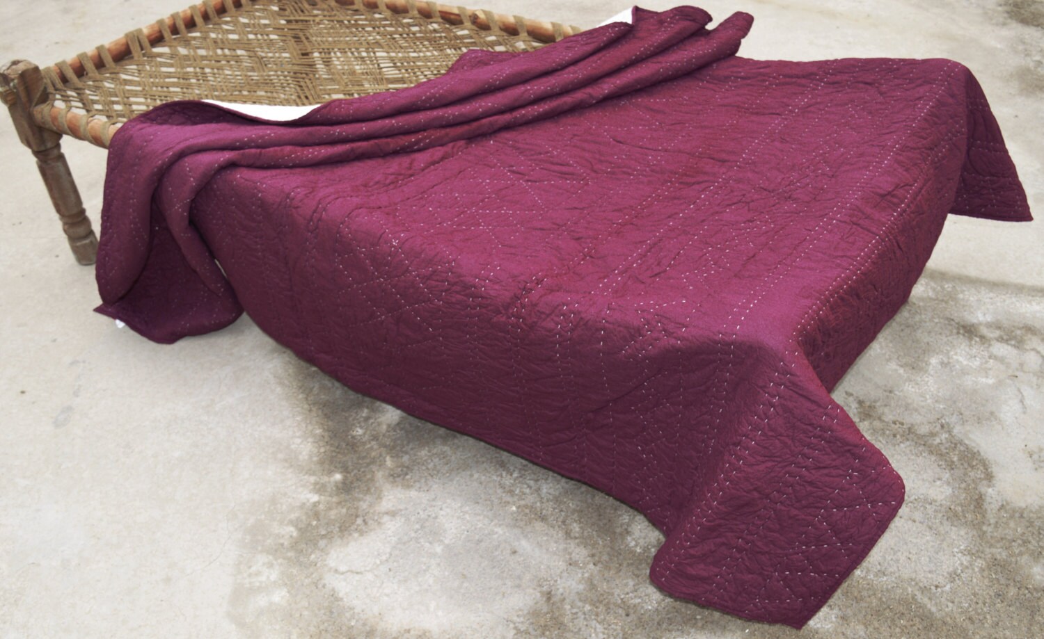 Maroon quilt aztec pattern navajo style burgundy cotton | Etsy