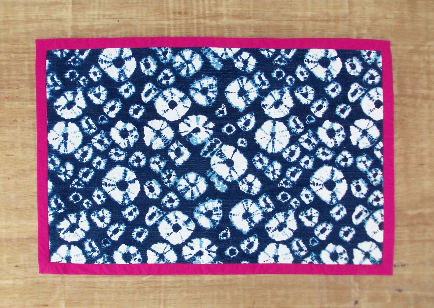 Indigo Cotton rug diamond pattern shibori print Indigo | Etsy