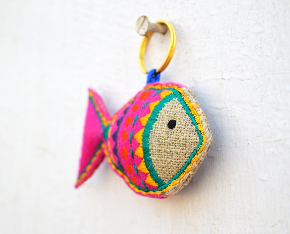 Set of 5 Pcs Fish Key Ring or Charm Bohemian Hand - Etsy
