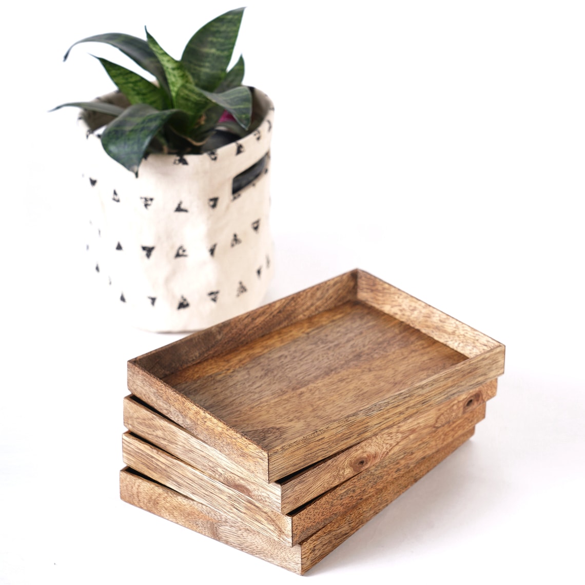 Wooden Tray Small Tray Rustic Mango Wood Serving Tray - Etsy