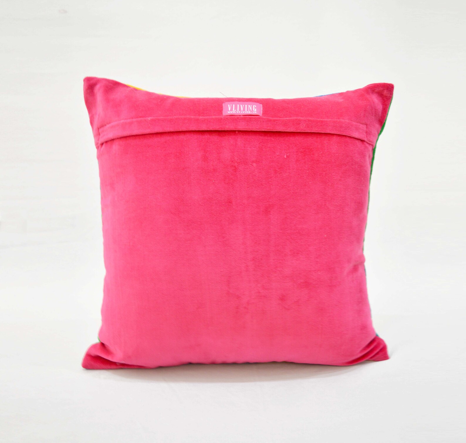 Bright Pink Pillow Cover Multicolour Hand Embroidery - Etsy