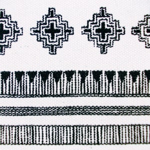 Aztec Cotton Rug Black and White Geometrical Navajo Print - Etsy Canada